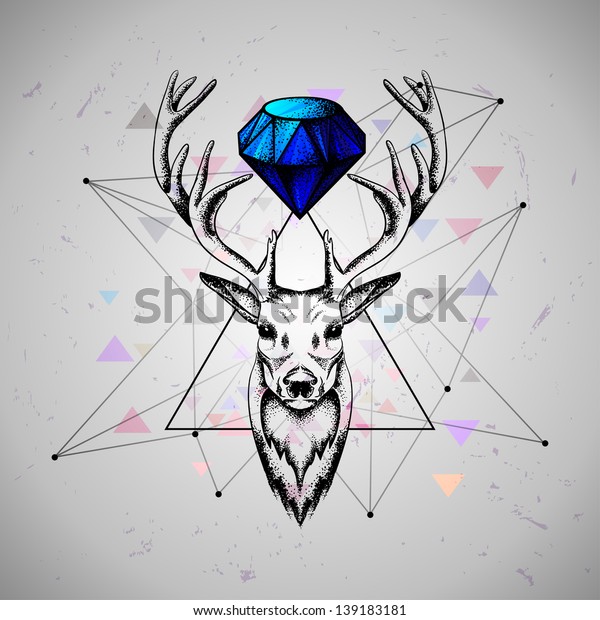 Deer Diamond Stock Vector (Royalty Free) 139183181 | Shutterstock