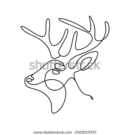 Deer Head Line Drawing | Free download on ClipArtMag