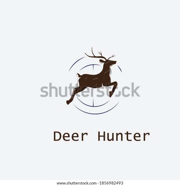 Deer Hunter Creative Logo Design Stock Vector (Royalty Free) 1856982493 ...