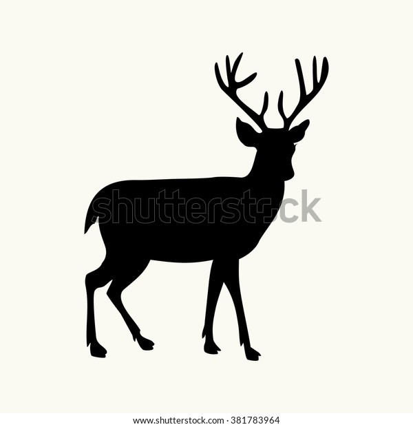 Hirschsymbol auf dem Hintergrund, Vektorgrafik Stock-Vektorgrafik ...