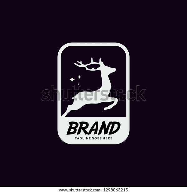 Deer Label Logo Design Template Design Stock Vector (Royalty Free ...