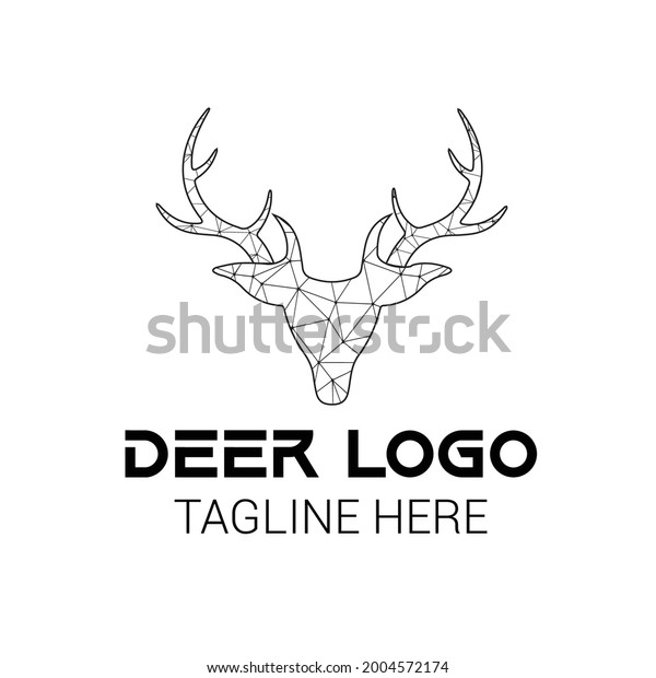 Deer Logo Design Vector Illustration Stock Vector Royalty Free