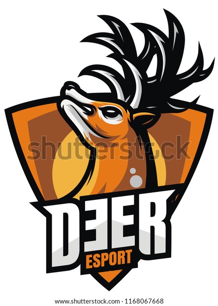 Deer Mascot Logo Team Logo Stock Vector (Royalty Free) 1168067668 ...