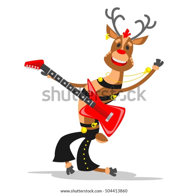 Deer Playing Guitar Stock Vector (Royalty Free) 504413860