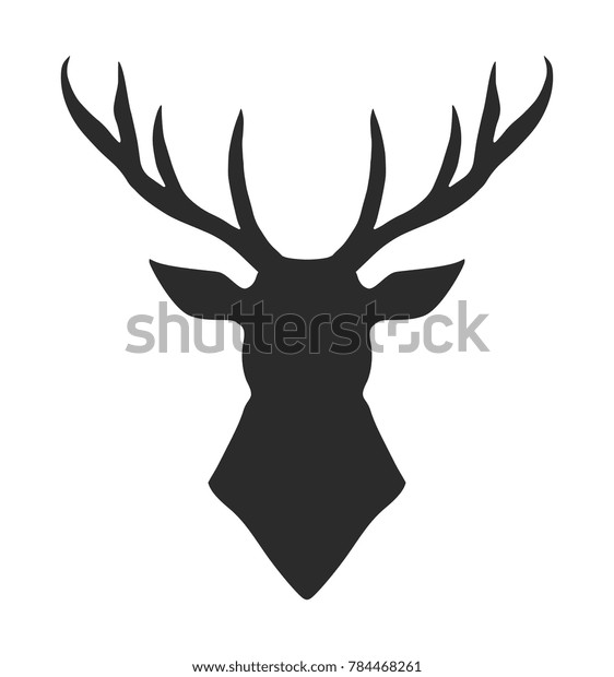Deer Reindeer Buck Head Isolated Wild Stock Vector (Royalty Free) 784468261