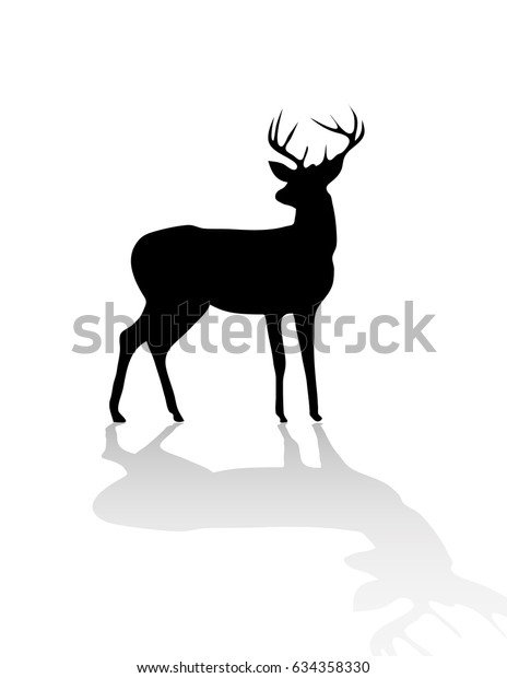 Deer Silhouette Shadow Use Logo Another Stock Vector (Royalty Free ...