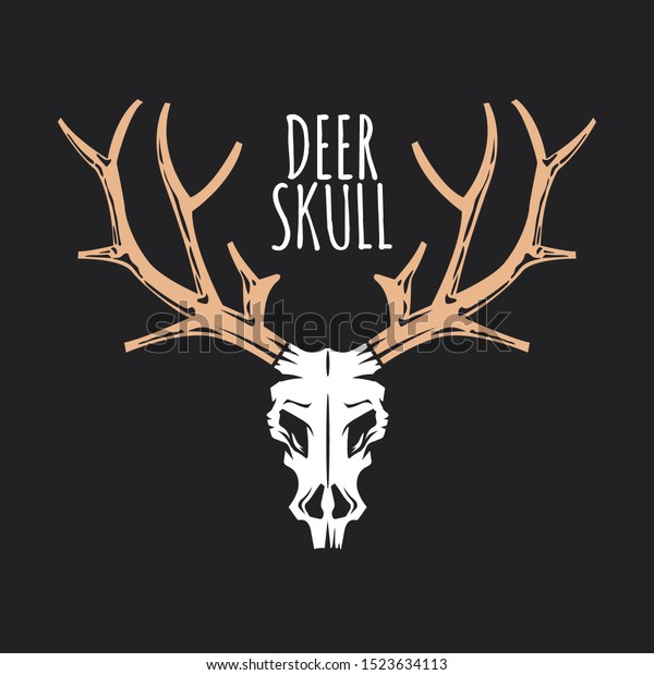 Deer Skull Vector Logo Mascot Template Stock Vector (Royalty Free ...