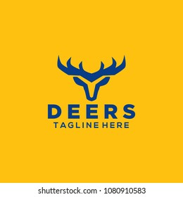 Deer Whitetail Logo Vector Template Stock Vector (Royalty Free) 1080910583