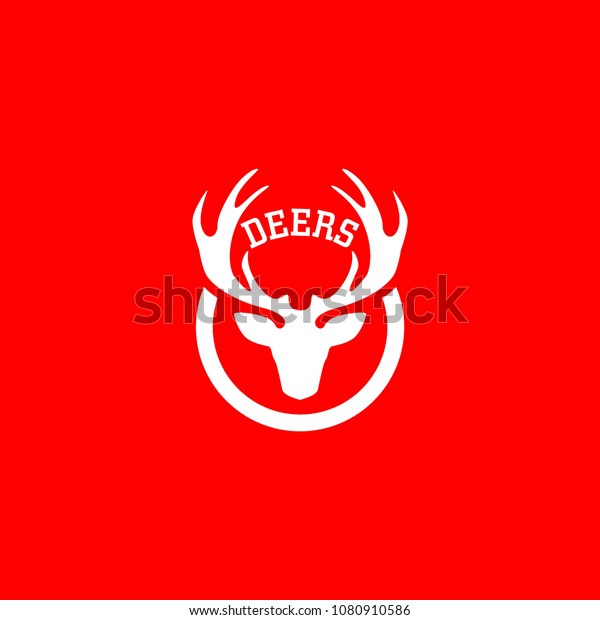 Deer Whitetail Logo Vector Template Stock Vector (Royalty Free ...