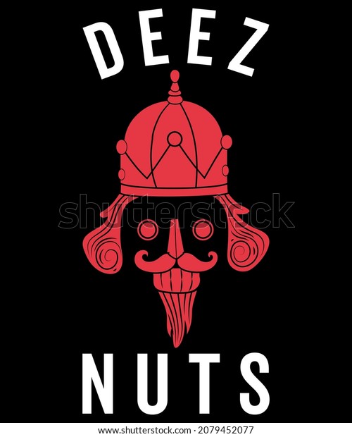 Deez Nutschristmas Typography Tshirt Design Merchandise Stock Vector ...