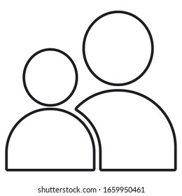 Default Men Heads Icon Over White Stock Vector (Royalty Free ...