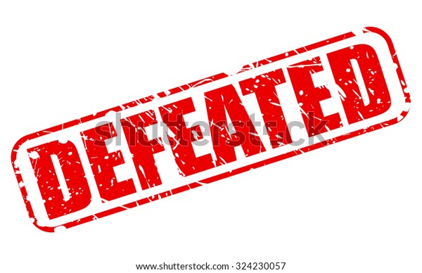 Defeated Red Stamp Text On White Stock Vector (Royalty Free) 324230057