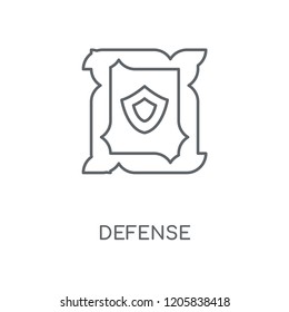 Defense Linear Icon Defense Concept Stroke 스톡 벡터(로열티 프리) 1205838418 ...