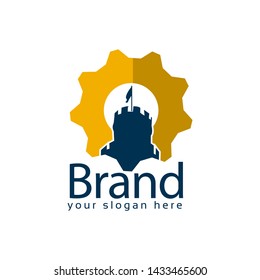Defense Tech Logo Stock Flat Design Stock Vector (Royalty Free ...