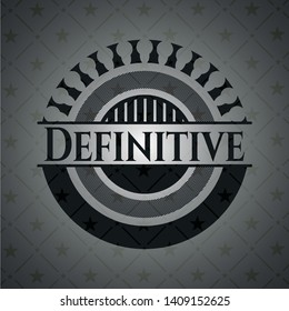 Definitive Black Emblem Vector Illustration Detailed Stock Vector ...