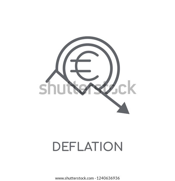 Deflation Linear Icon Modern Outline Deflation Stock Vector (Royalty ...