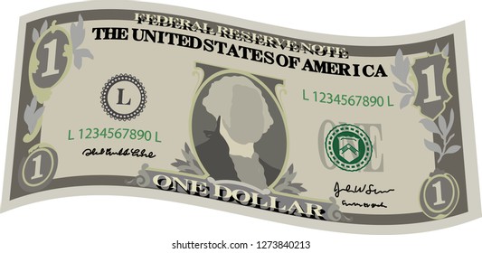 Stylized One Dollar Bill Morphs Become 库存插图 3122432 | Shutterstock