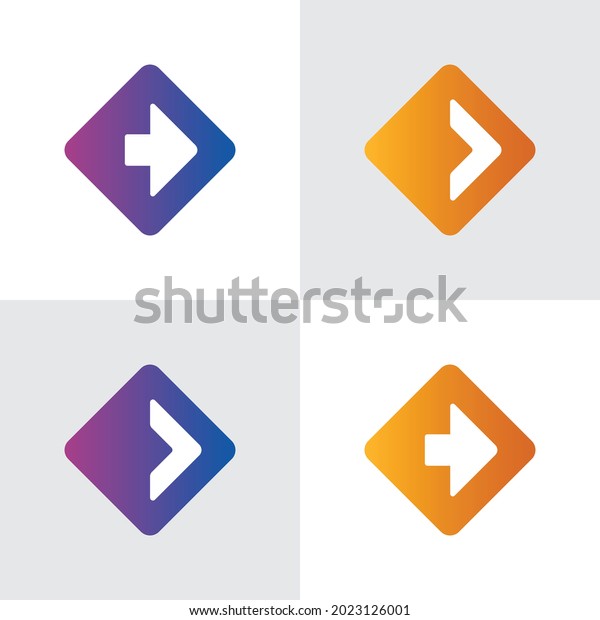 Degrade Vector Set Arrow Icons Moving Stock Vector (Royalty Free ...