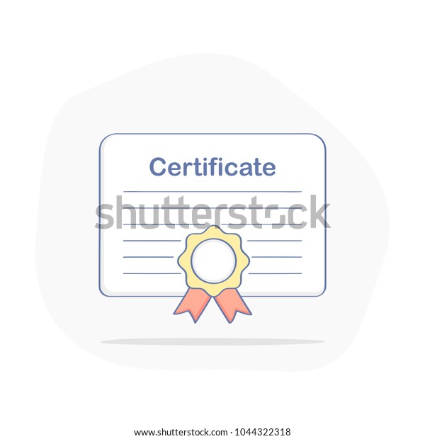 Degree Blank Certificate Document Contact Graduate Stock Vector ...