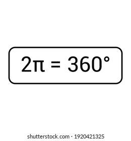 Degrees Radians Formula Two Pi Equal Stock Vector (Royalty Free ...