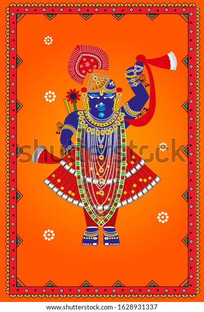 Deity Famous Vaishnav Temple Shri Nathadwara Stock Vector (Royalty Free ...