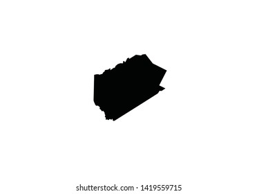 Delaware County Outline Map New York: vector de stock (libre de ...