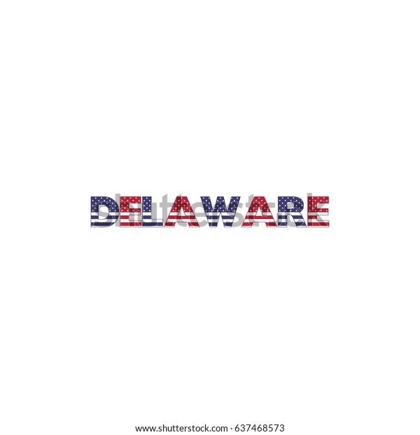 Delaware Text Colorful Letters Vector Illustration Stock Vector ...