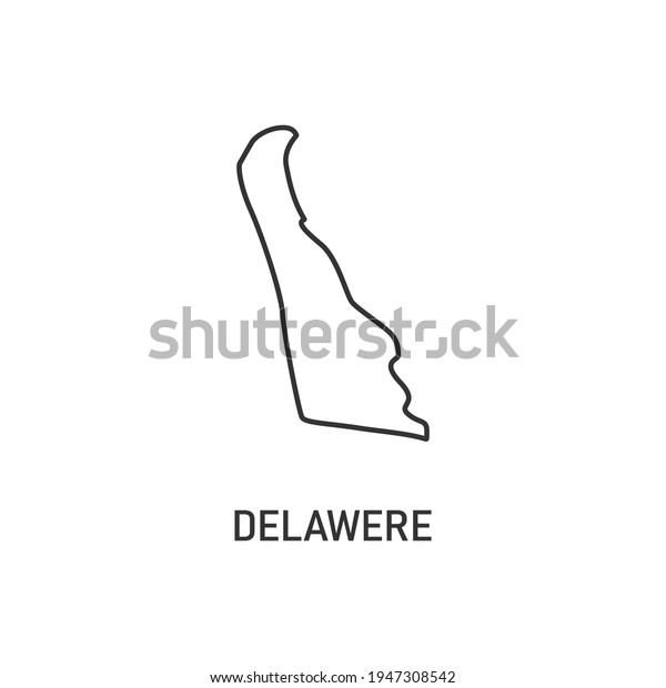 Delawere Map Icon Isolated On White Stock Vector (Royalty Free ...