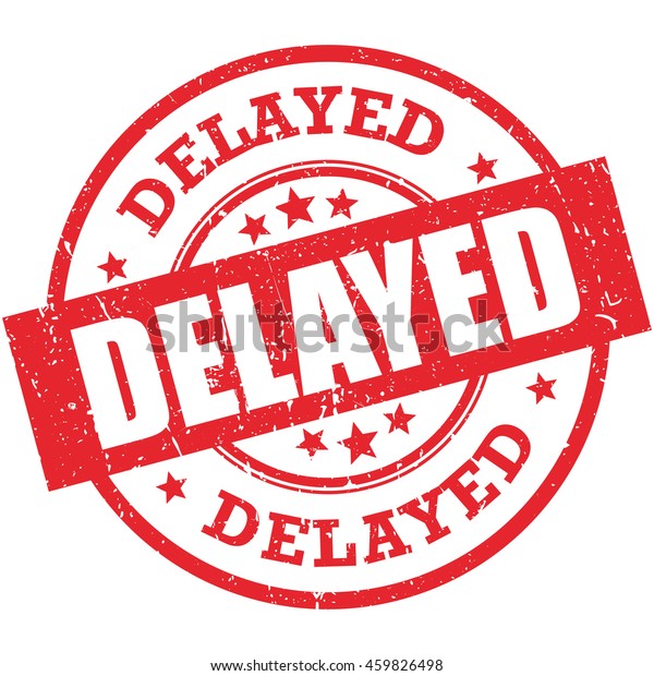 Delayed Red Grunge Rubber Stamp Vector Stock Vector (Royalty Free ...