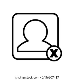 Delete Friend Icon Design Template Vector Stock Vector (Royalty Free ...