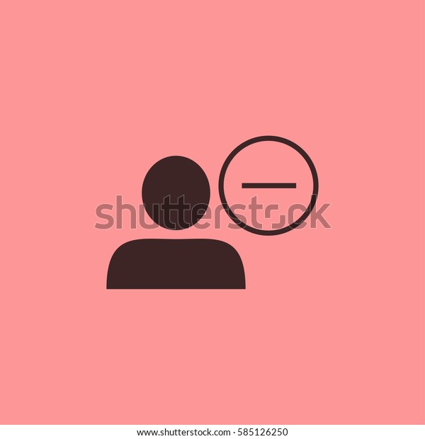 Delete Friend Icon Vector Stock Vector (Royalty Free) 585126250 ...