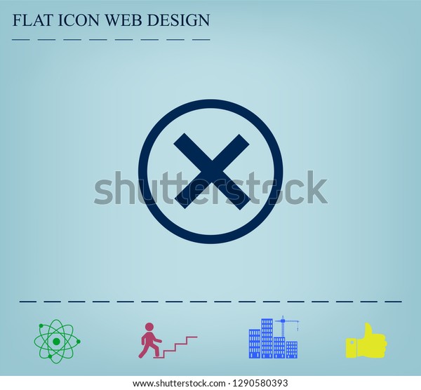 Delete Icon Cross Sign Circle Can Stock Vector (Royalty Free ...