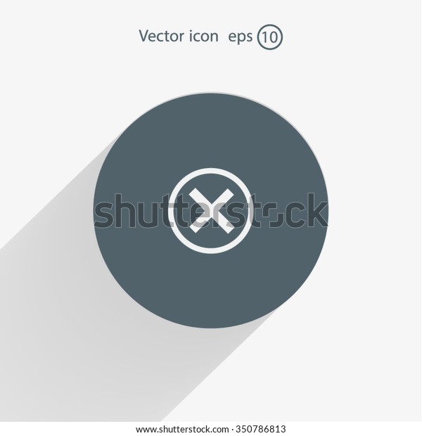 Delete Icon Cross Sign Circle Can Stock Vector (Royalty Free) 350786813 ...