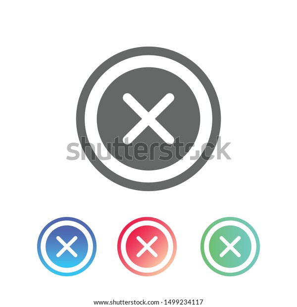 Delete Icon Flat Design Style Stock Vector (Royalty Free) 1499234117 ...