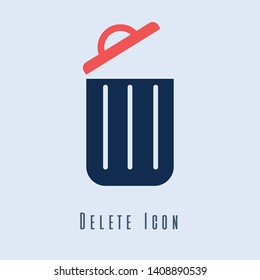 Delete Icon Trash Can Bin Garbage Stock Vector (Royalty Free ...