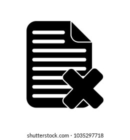 Delete Page Vector Symbol Stock Vector (Royalty Free) 1035297718 ...