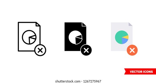 Delete Pie Chart Report Icon 3 Stock Vector (Royalty Free) 1267275967 ...