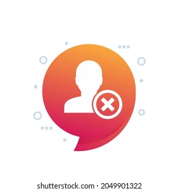 Delete Profile Icon Erase Account Personal Stock Vector (Royalty Free ...