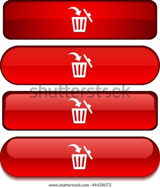 Delete Web Buttons Vector Illustration: เวกเตอร์สต็อก (ปลอดค่าลิขสิทธิ์ ...