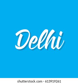 Delhi Text Design Vector Calligraphy Typography Stock Vector (Royalty ...