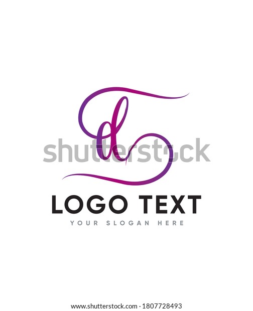 Delicate Distinct Handwritten Letter Type D Stock Vector (Royalty Free ...