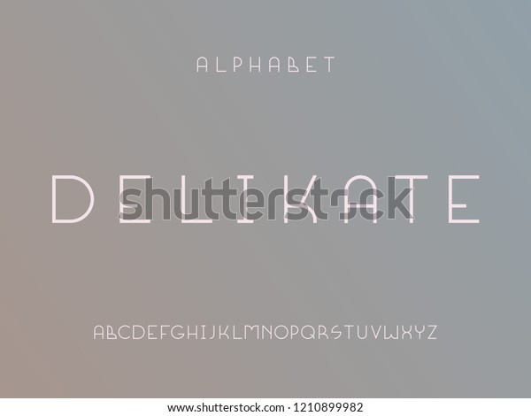 Delicate Font Vector Alphabet Letters Typeface: vector de stock (libre ...