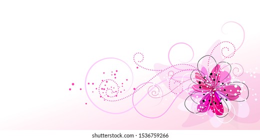 Delicate Header Pastel Flowers Stock Vector (Royalty Free) 1536759266 ...