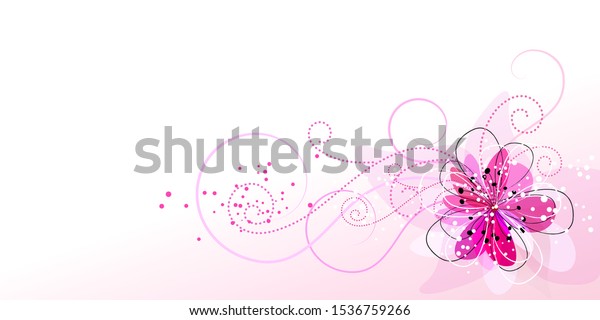 Delicate Header Pastel Flowers Stock Vector (Royalty Free) 1536759266 ...