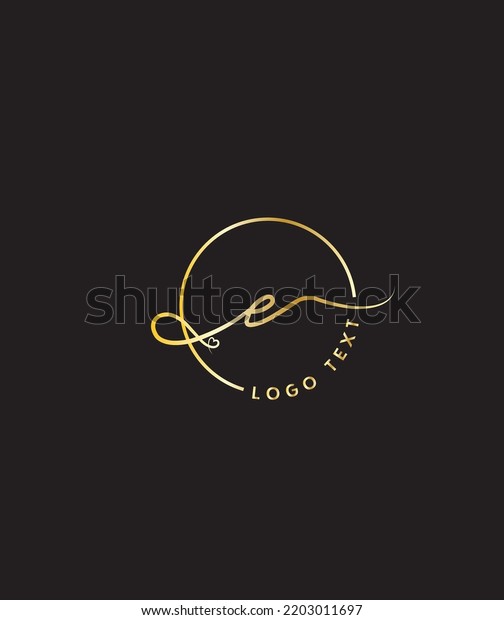 Delicate Lovely Handwritten Letter Type E Stock Vector (Royalty Free ...
