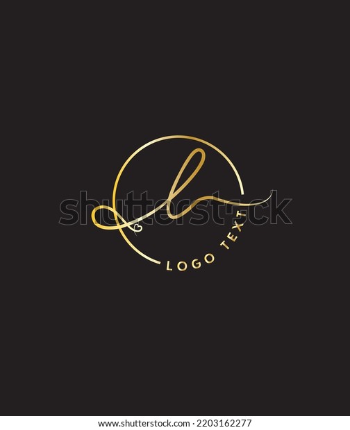 Delicate Lovely Handwritten Letter Type L Stock Vector (Royalty Free ...