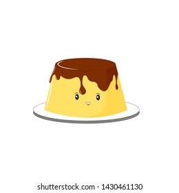 Delicious Cute Face Pudding Illustration Stock Vector (Royalty Free ...