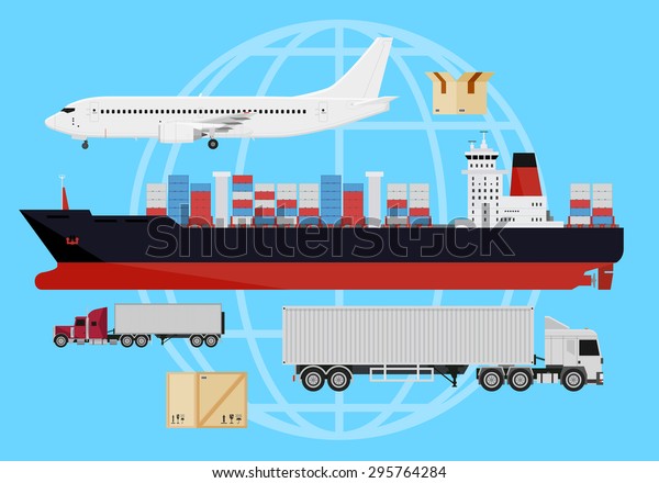 Deliver Cargo Web Design Icons Shipping Stock Vector (Royalty Free ...