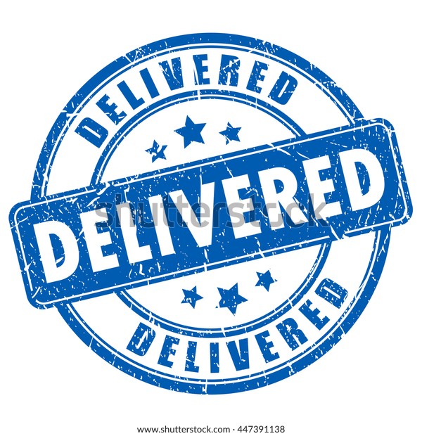 Delivered Rubber Stamp Vector Illustration Isolated เวกเตอร์สต็อก (ปลอด ...