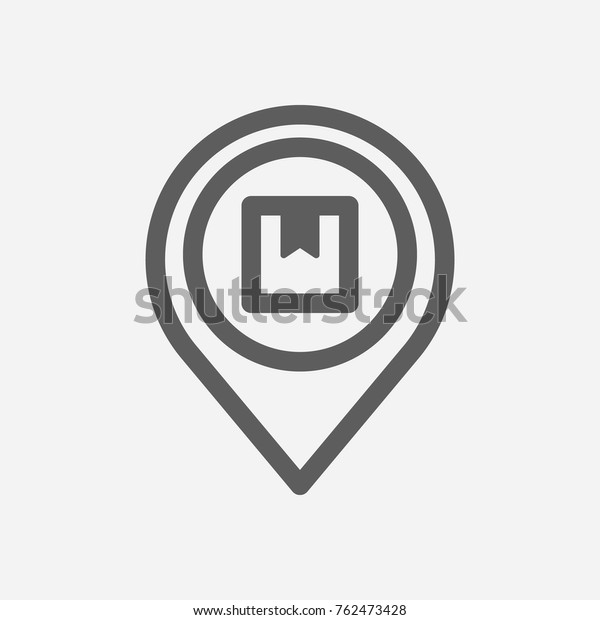 Delivery Address Icon Line Isolated Symbol Stock Vector (Royalty Free ...